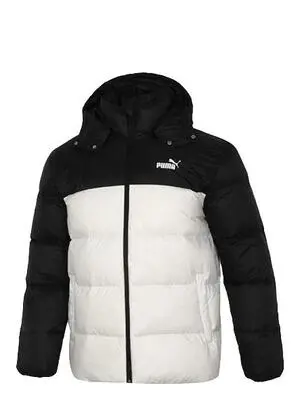 PUMA Detachable Hoodie Down Jacket - White/black