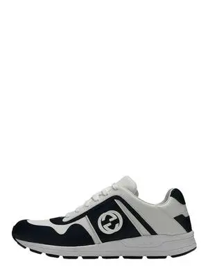 Gucci Leather Low Top Sneakers - Black/black