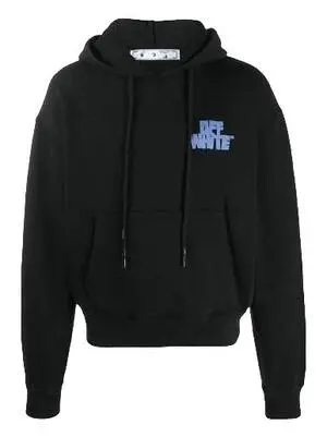 Off-White Ss21 Alphabet Printed Hoodie - Black