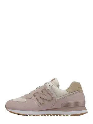 NEW BALANCE 574 Low Top Lace-up Sneakers - Gray/pink