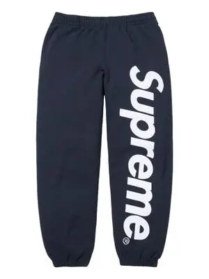 Supreme Ss26 Satin Appliqué Sweatpants - Navy