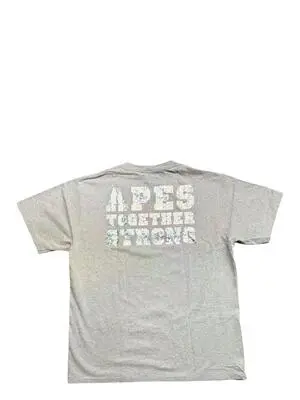 A BATHING APE Honeycomb Camo College T-shirt - Grey