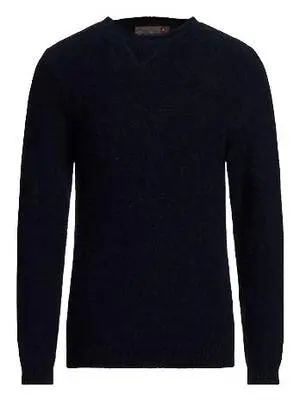 MESSAGERIE Midnight Alpaca Wool Crewneck Sweater - Blue
