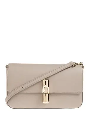 Furla Iride Small Bag In Grained Leather - Grey