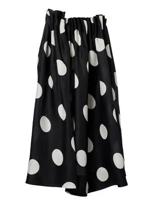 Khaite Riley Polka-dot Silk Maxi Skirt - Black