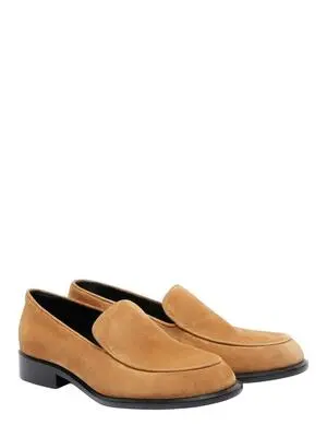 Khaite Miles Suede Loafers - Beige