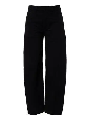 NILI LOTAN Nili Lotan Tribeca Cotton Twill Barrel-Leg Pants Black