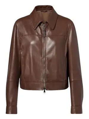 Brunello Cucinelli Leather Jacket - Brown