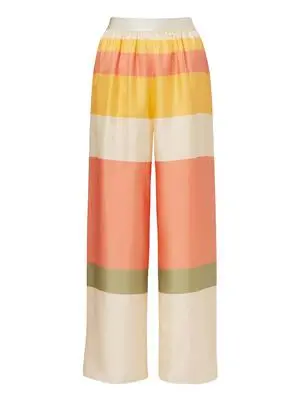 ERES Lollipop Silk Twill Wide-leg Pants - Multicoloured