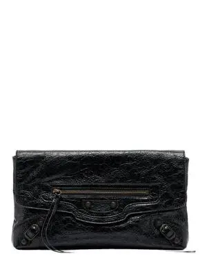 Balenciaga Le City Leather Clutch - Black