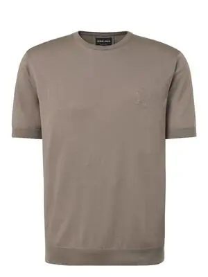 Giorgio Armani Silk And Cotton Crewneck Sweater - Grey