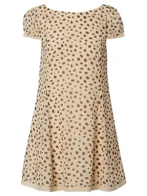 Posse Priscilla Animal Print Silk Minidress - Brown