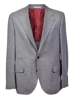 Brunello Cucinelli Peak-lapel Single-breasted Blazer - Grey