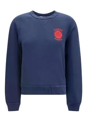 Kenzo Emblem Embroidered Sweater - Blue