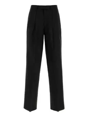 Givenchy Pleated Wool-blend Trousers - Black