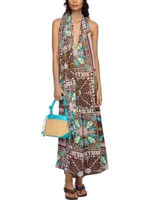 GANNI Raffia Bucket Bag - Neutrals