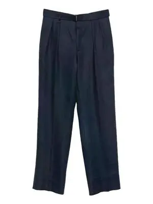 Tagliatore Pleated Straight-leg Trousers - Blue