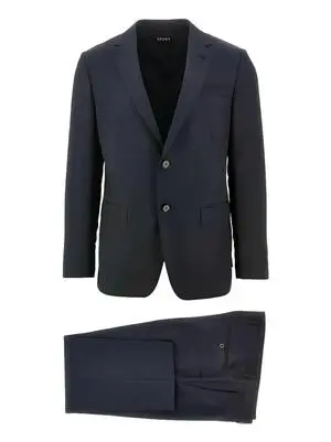 Zegna Single-breasted Wool Suit - Blue