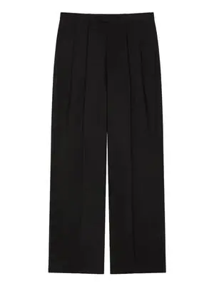 Givenchy Pleated Wool-blend Trousers - Black