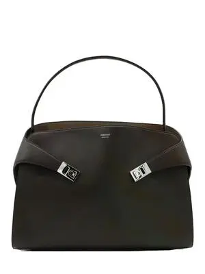 FERRAGAMO Hug Soft Leather Tote Bag - Brown
