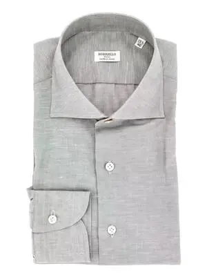 BORRIELLO NAPOLI Spread-collar Shirt - Grey