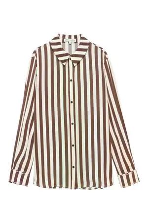 Stine Goya Striped Long-sleeve Shirt - Brown