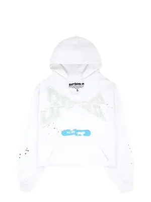 SP5DER Cropped Hoodie - Egg Shell
