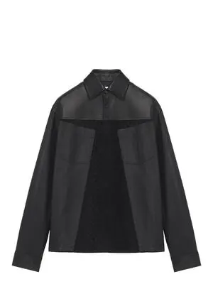 Alexander McQueen Leather Overshirt - Black