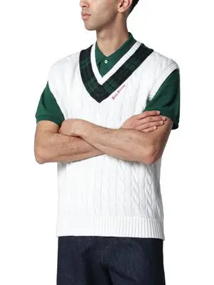 Polo Ralph Lauren Cream Cable-knit Vest - Multicolor