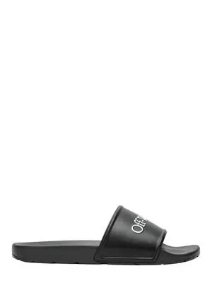 OFF-WHITE™ Slides With Embossed Logo - Black