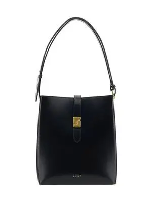 Soeur Bello Shoulder Bag In Smooth Calfskin - Black
