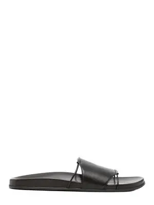 THE ROW The Row Vivienne Leather Sliders Black