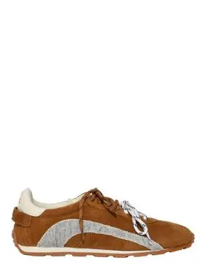 Dsquared2 Dc642 Suede Calf Leather Sneakers - Camel
