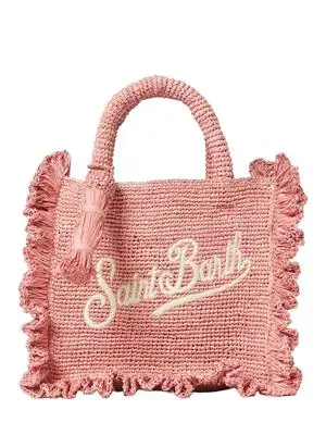 MC2 SAINT BARTH Raffia Mini Bag - Pink