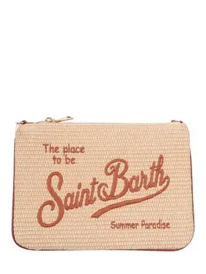 MC2 SAINT BARTH Mc2 Saint Barth Woven Mini Bag With Floral Embellishment Rope