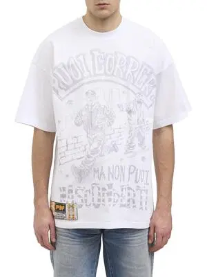 PDF Printed Cotton T-shirt - White