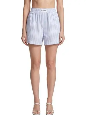 DES_PHEMMES Striped Shorts - Blue