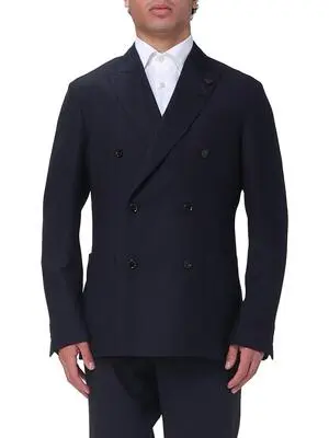LARDINI Double Breasted Blazer - Blue
