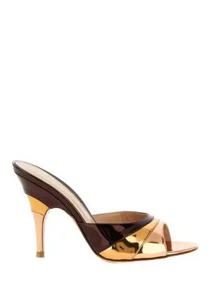 GIANVITO ROSSI Laminated Patent Leather Mules - Multicolor