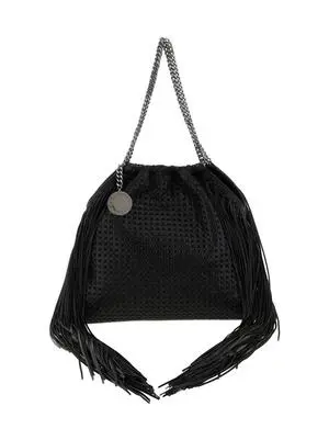 Stella McCartney Braided Fringed Shoulder Bag - Black