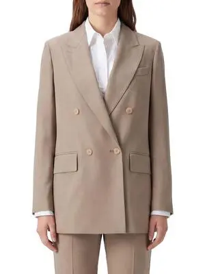 Max Mara Tailored Double Breasted Jacket - Brown
