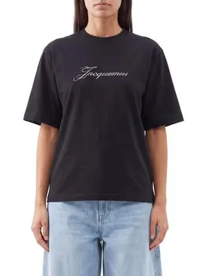 Jacquemus Jacquemus Cotton T-shirt With Logo Black