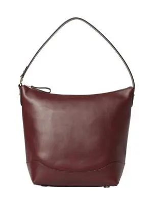 Ralph Lauren Leather Shoulder Bag - Burgundy