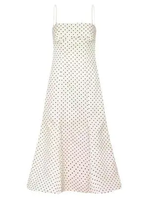 ROTATE BY BIRGER CHRISTENSEN Printed Midi Dress - Neutrals
