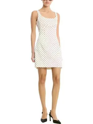 ROTATE BY BIRGER CHRISTENSEN Sleeveless Polka Dot Dress - Neutrals