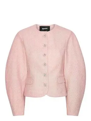 ROTATE BY BIRGER CHRISTENSEN Cocoon Sleeved Jacket - Pink