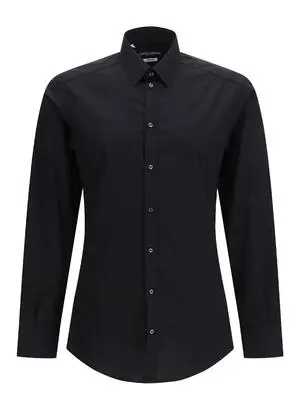Dolce & Gabbana Stretch Poplin Shirt - Black