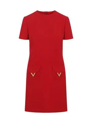 Valentino Garavani Wool Mini Dress - Red