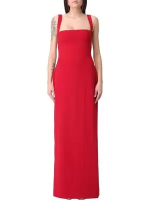 Solace London Square Neck Dress - Red