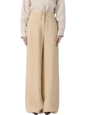 Max Mara Max Mara Studio Colonial Wide Leg Linen Trousers Multicolor